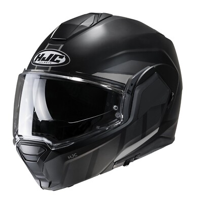 HJC i100 BEIS BLACK FLIP UP MODULAR MOTORCYCLE CRASH HELMET 180 ...