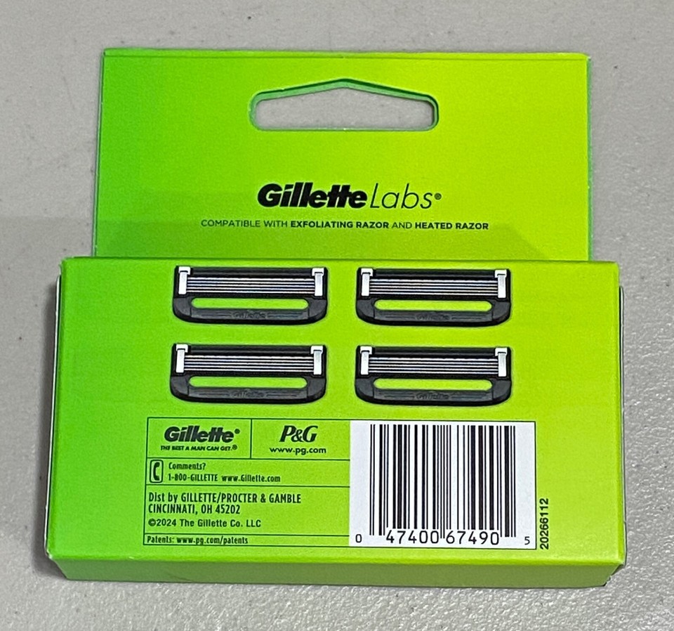 Gillette Labs Razor Blades Refill Cartridges - 4 Cartridges | eBay