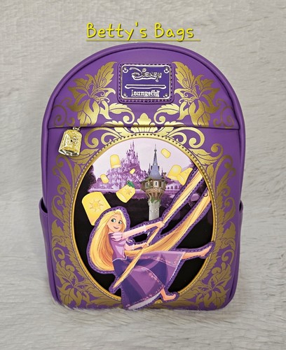 Loungefly Disney Tangled Rapunzel Purple and Gold Lantern Mini Backpack ...