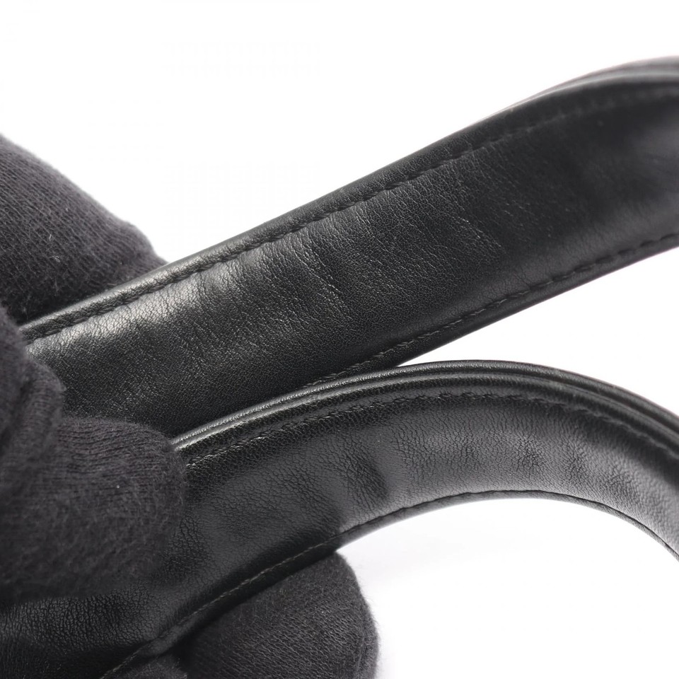 CHANEL Wild Stitch Handbag Tote Bag Leather Black Gold Hardware #RC1117 ...