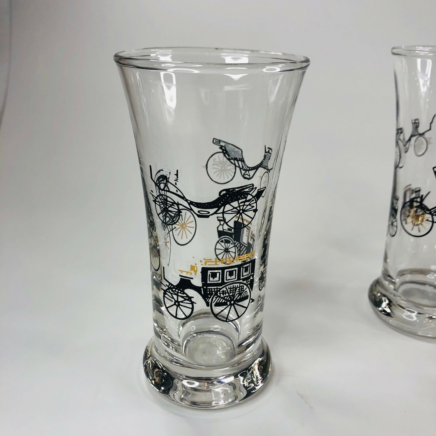 Vintage Libby Carriage Juice Glasses Freda Diamond Design Set of 4 | eBay