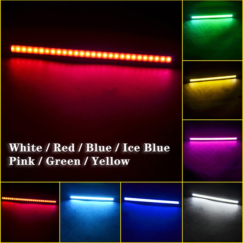 10Pcs Ice Blue LED Strip DRL Daytime Running Lights Fog COB Car Lamp ...