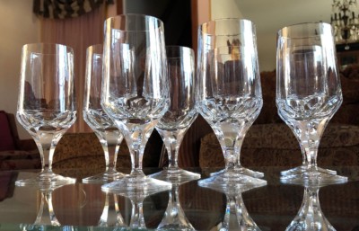 Josair Napoleon Lead Crystal Water Goblet Glasses, Set of (8) | eBay