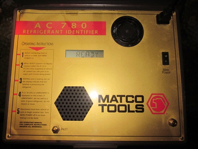 Matco CP Ac-780 AC Refigerant Freon Gas Identifier | eBay