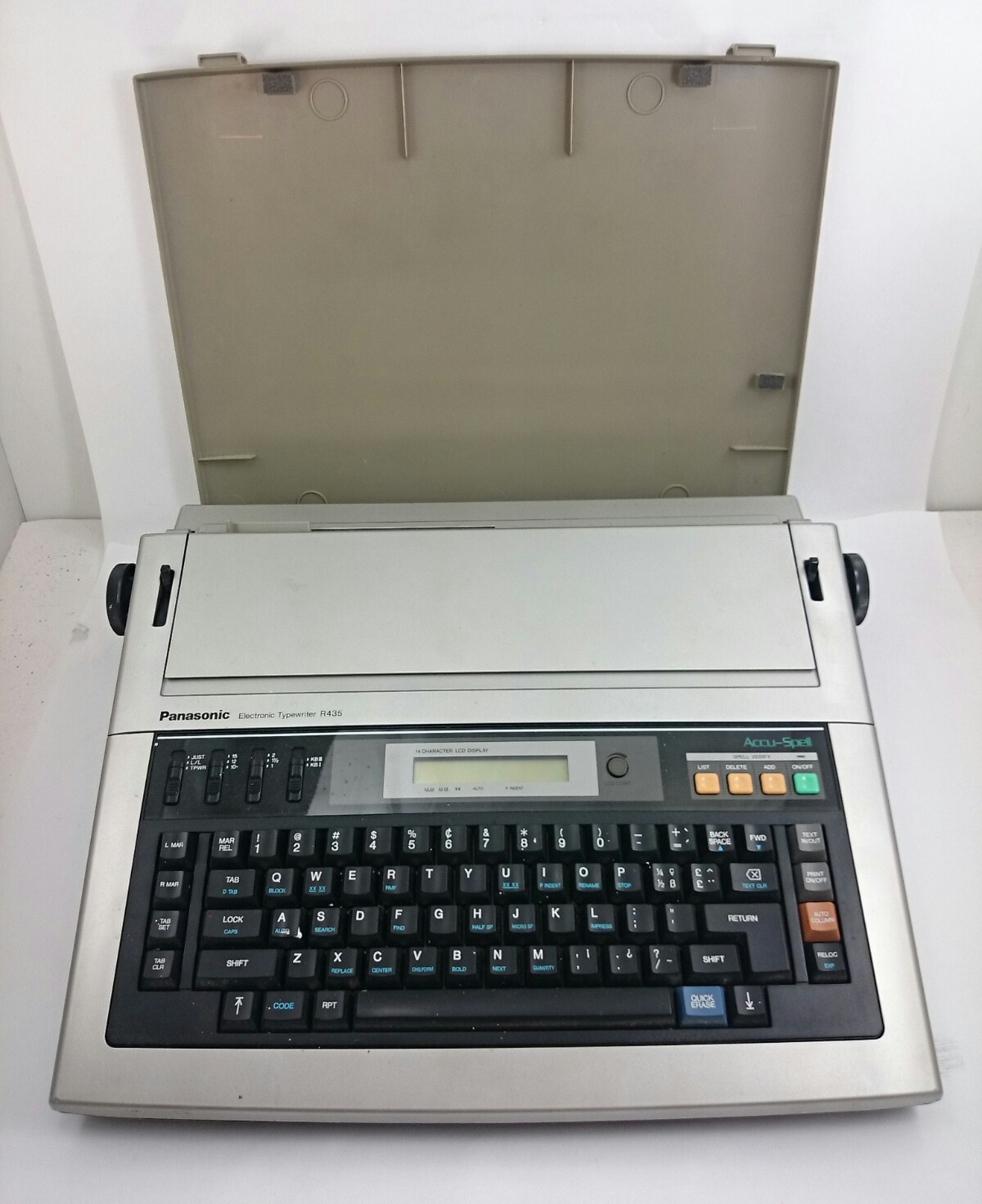 PANASONIC AccuSpell ELECTRIC TYPEWRITER 1980 KX-R435 Ribbons Unltd ...