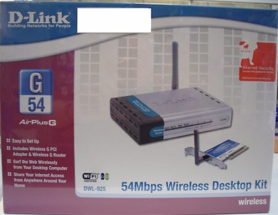 Brand New D-Link DWL-925 KIT (DI-524 Wireless G Router & DWL-G510 G PCI ...
