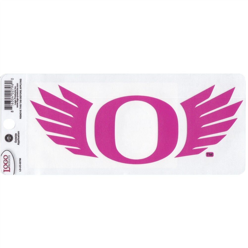 Oregon Ducks Wings Logo Transfer Decal - 6.5" x 2.5" - Pink | eBay