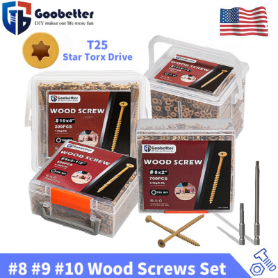 #8 #9 #10 Deck Screws T25 Torx Drive Self Tapping Wood Screws All ...