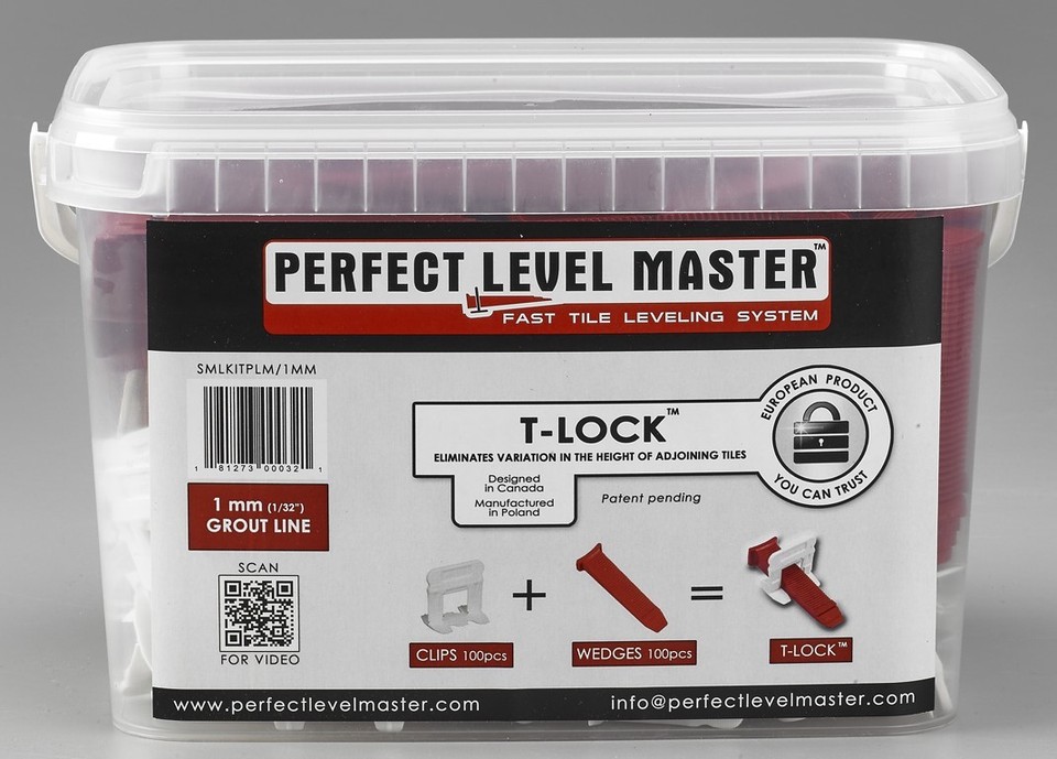Perfect Level Master T-Lock Spacing & Leveling System (Select Size and ...
