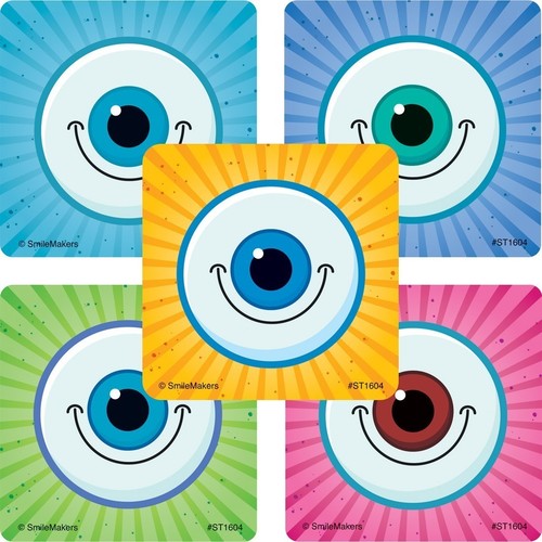 Smiling Eyes Stickers x 5 - Patient Medical Giveaways - Optometrists ...