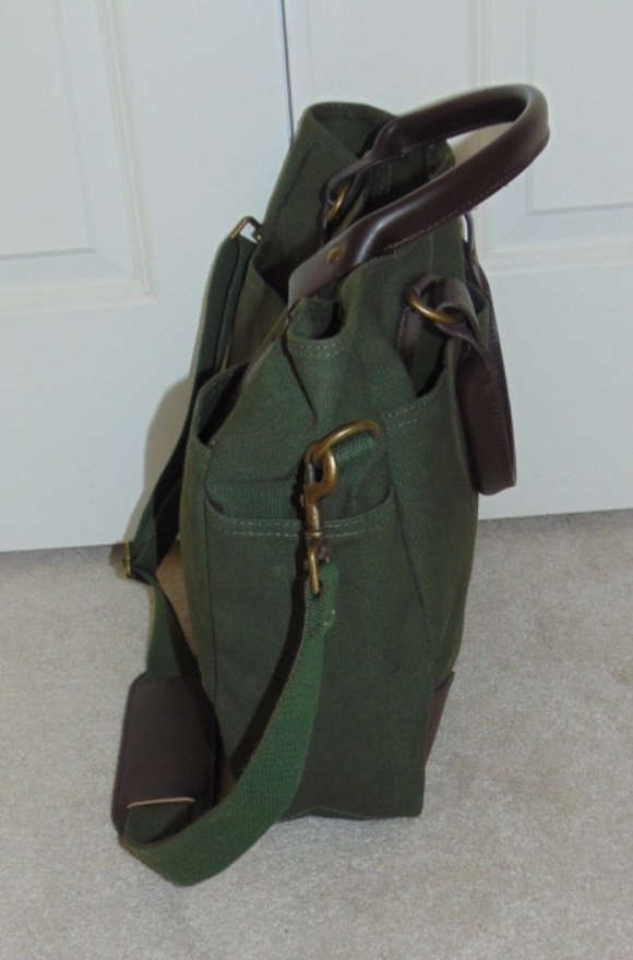 DUCKS UNLIMITED CANVAS/LEATHER BAG GREEN | eBay