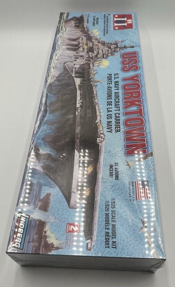 2007 USS Yorktown Navy Aircraft Carrier WW2 Ship Model Kit 1:525 - New ...