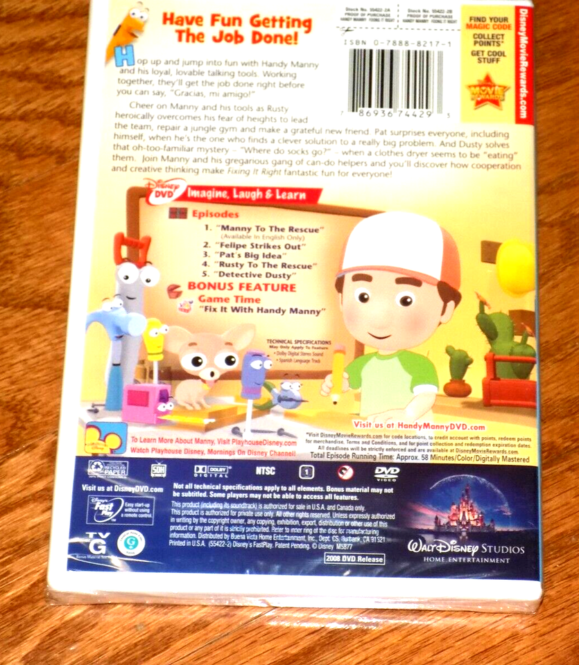 Disney Junior Handy Manny Fixing It Right Handyman Playhouse TV Classic ...