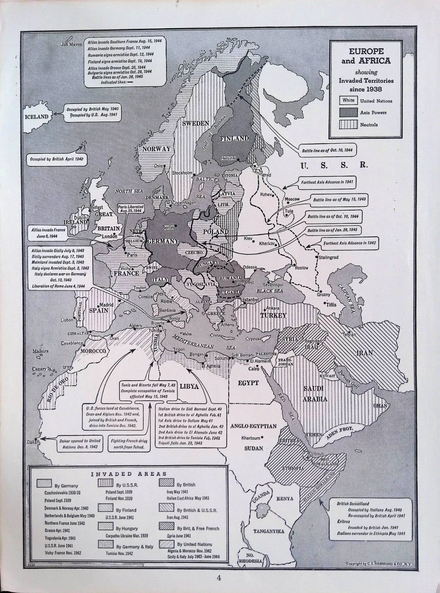 World War 2 Battles Map Europe