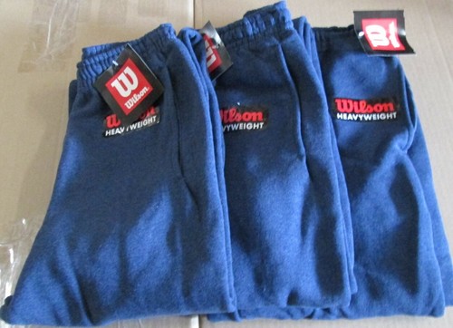 Men Sweatpants Wilson Heavy Weight Small 3 Pair Navy 2 side Pocket Draw ...