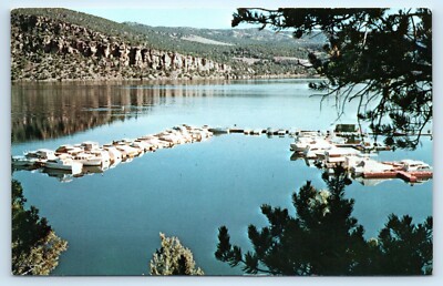 POSTCARD Flaming Gorge Lake Cedar Springs Marina Utah Boats | eBay
