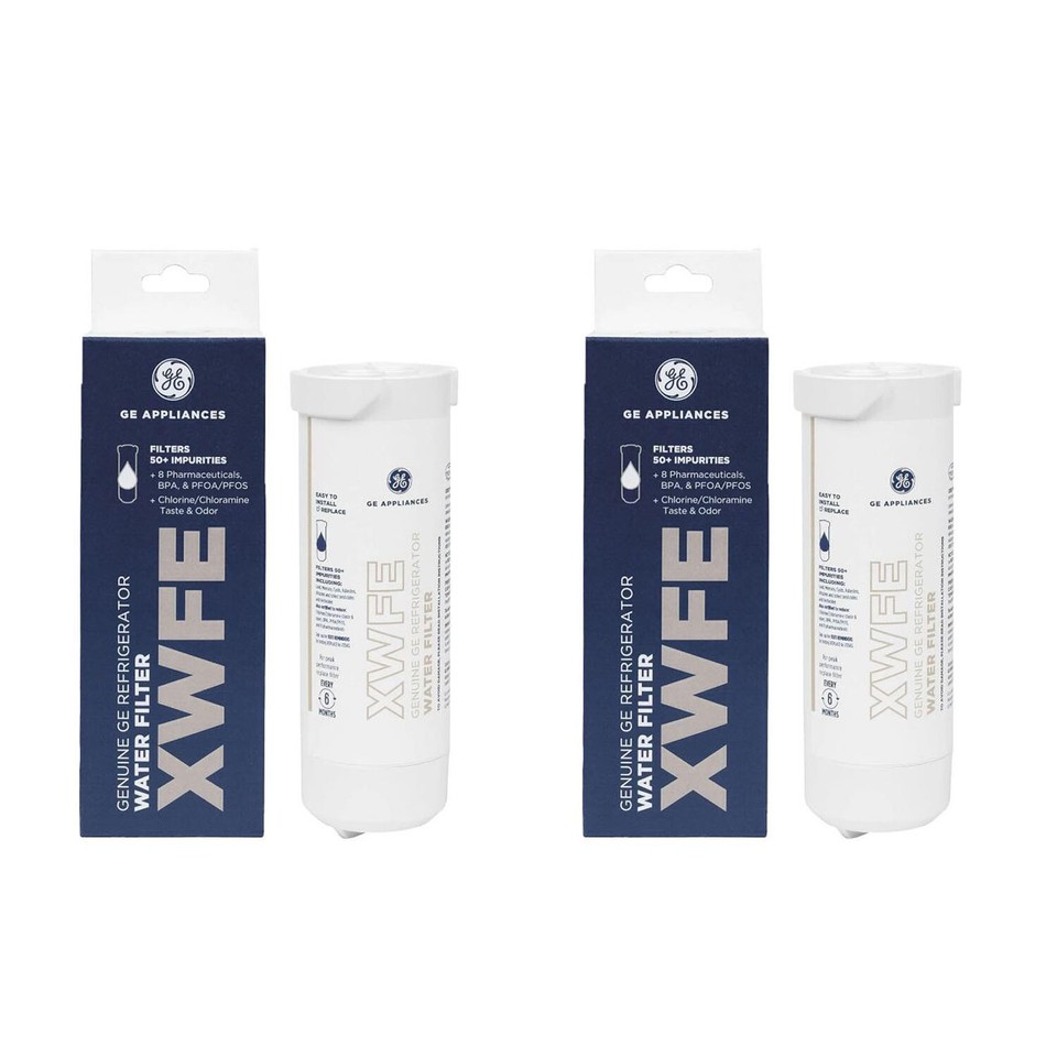 2PC GE XWFE Genuine Refrigerator Water Filter Replacement - No Chip ...
