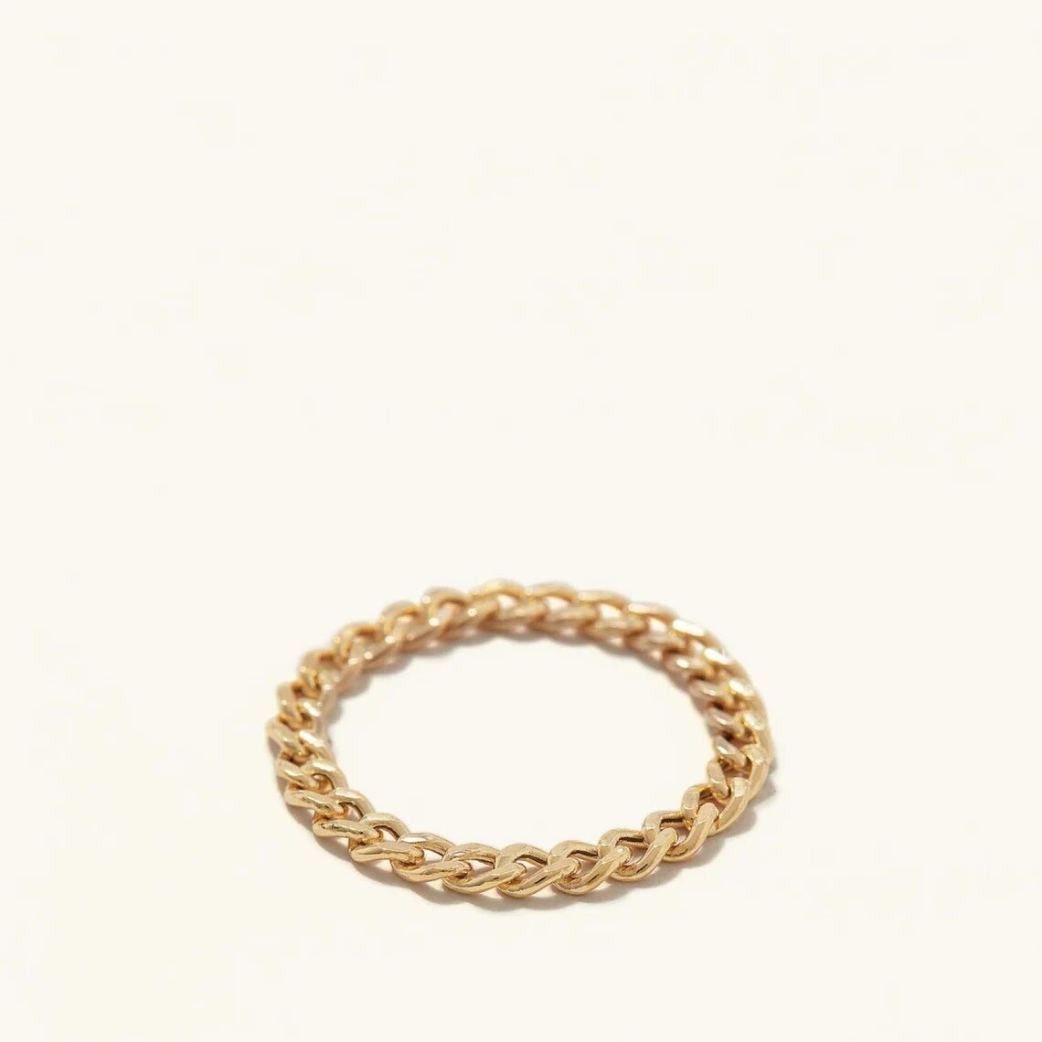 Curb Chain Ring - Chain Ring - Cuban Link Ring - 925 Sterling Silver ...