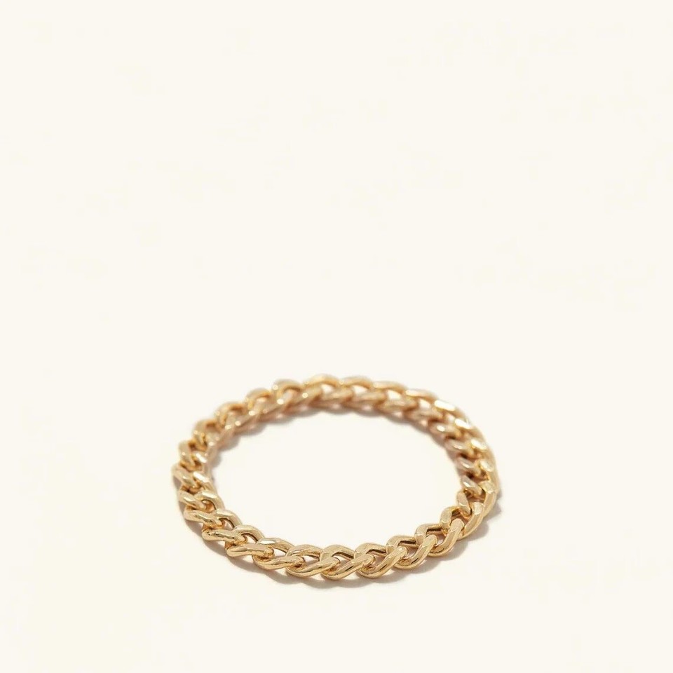 Curb Chain Ring - Chain Ring - Cuban Link Ring - 925 Sterling Silver ...