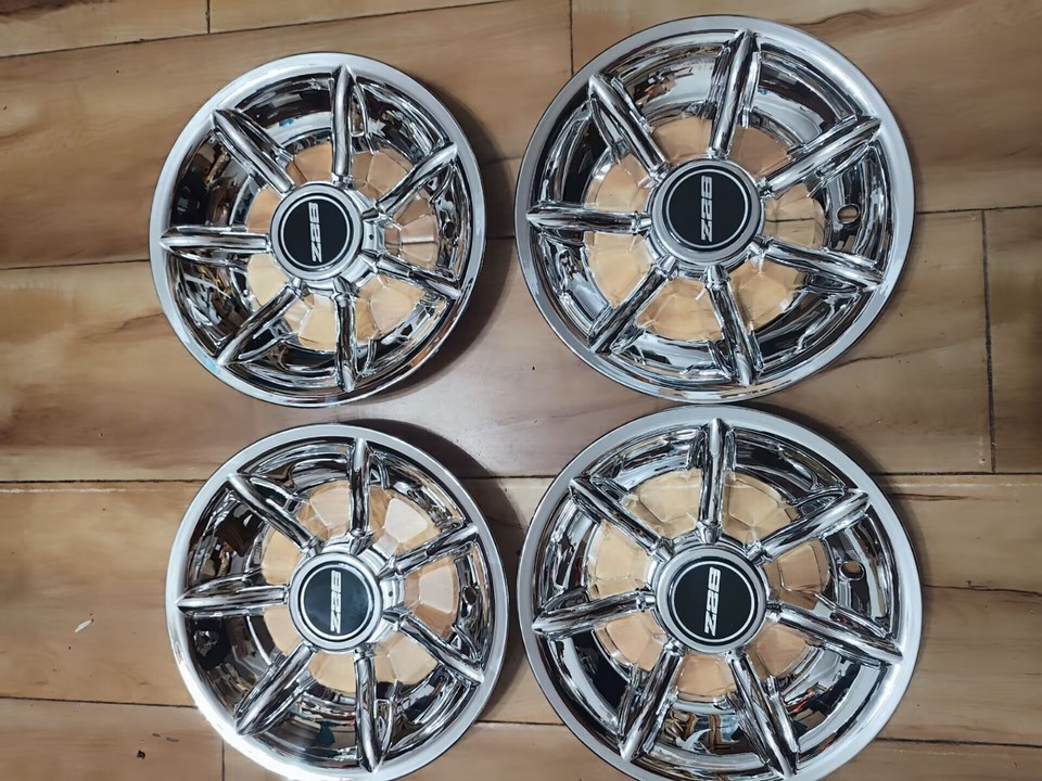 New Set of 4 Golf Cart 10" Black Z28 Wheel Cover Hub Caps for 10 Inch ...