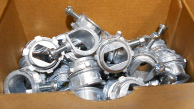 Lot / Box of 100 BX Connectors For 14-2 to 10-2 Steel Armored Cable ...