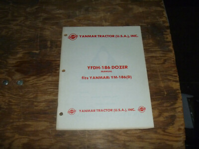 Yanmar YFDH-186 Dozer Fits YM-186D Tractor Shop Service Repair Manual ...