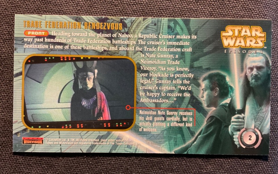 Star Wars Episode I Phantom Menace Widevision Cards, Chase + Promo ...
