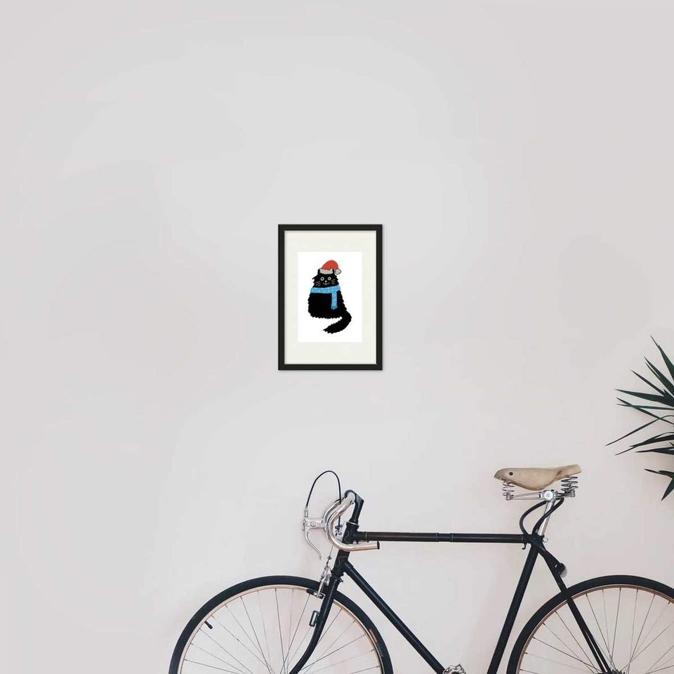 'Happy Christmas Black Cat' Wall Posters / Prints (PP049612) | eBay UK