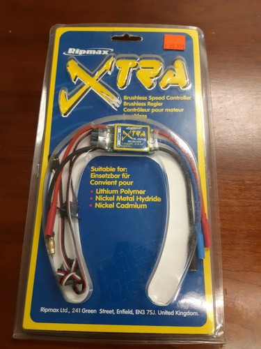 RIPMAX XTRA BRUSHLESS SPEED CONTROLLER PART #XTRA-45HVBL NEW IN PACKAGE ...