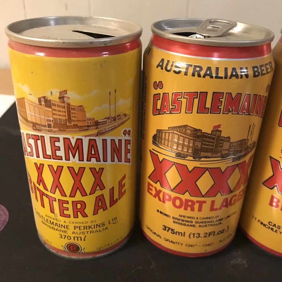Castlemaine xxxx biter ale/export lager Beer Cans (lot of 4 hard to ...