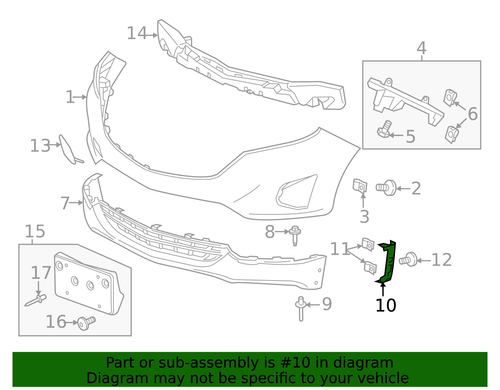 Genuine GM Front Driver Side Wheelhouse Liner Bracket 23227561 | eBay