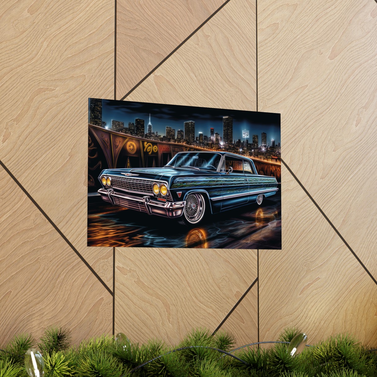 Wooden Lowrider Impala Man Cave Art Vintage Chevy 11 Lowrider Cars
