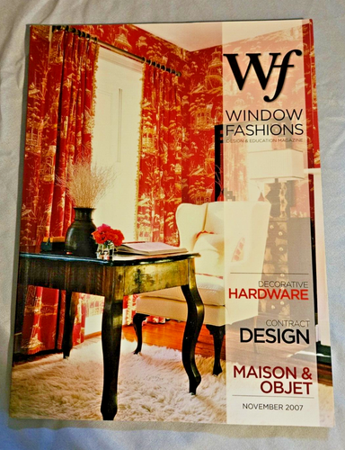 WF Window Fashions Lot of 3 Magazines Apr Nov Dec 2007 Design Education ...