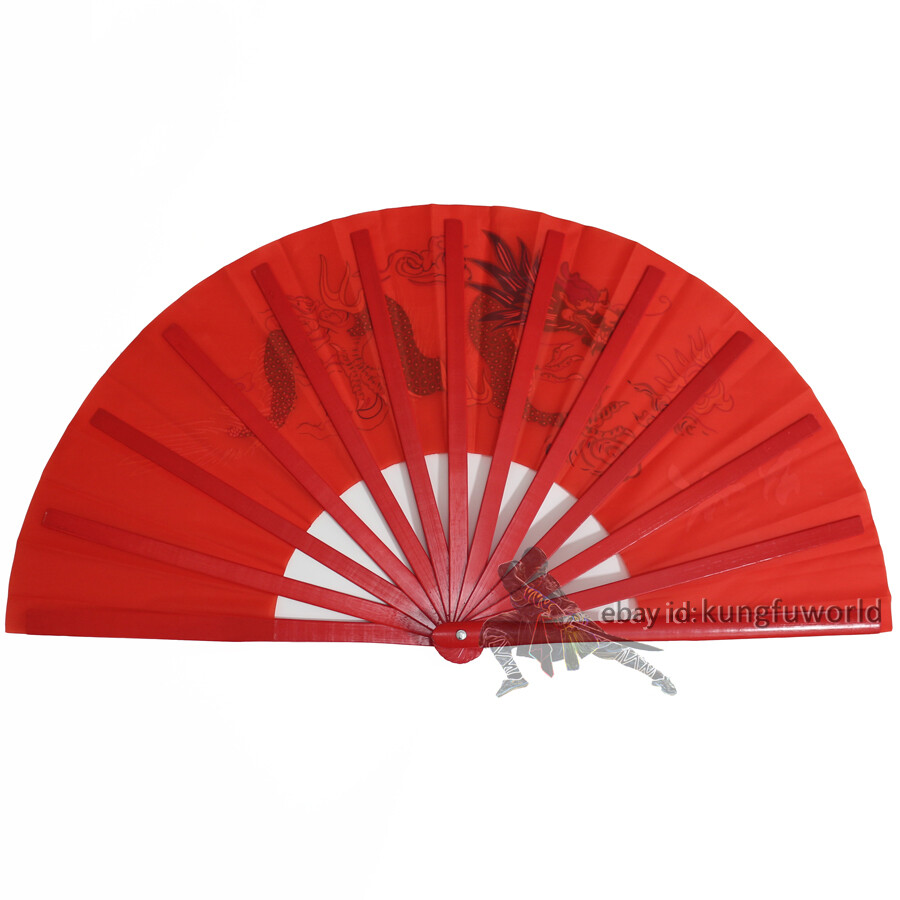 Beautiful Bamboo Tai chi Kung fu Fans with Dragon Martial arts Wushu ...
