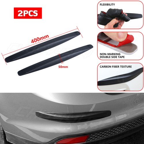 Carbon Fiber Pattern Front Rear Bumper Corner Extended Protect Lip ...