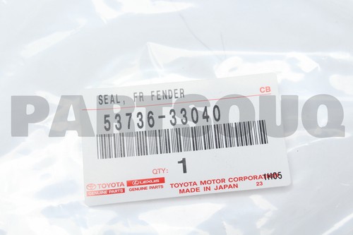 5373633040 Genuine Toyota SEAL, FRONT FENDER APRON, RH 53736-33040 | eBay