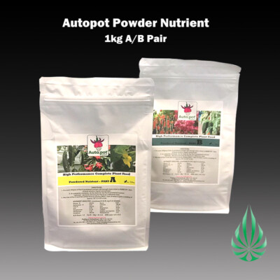 Hydroponics Auto pot Powder Nutrient Part A & B AutoPot Plant Food 1KG ...