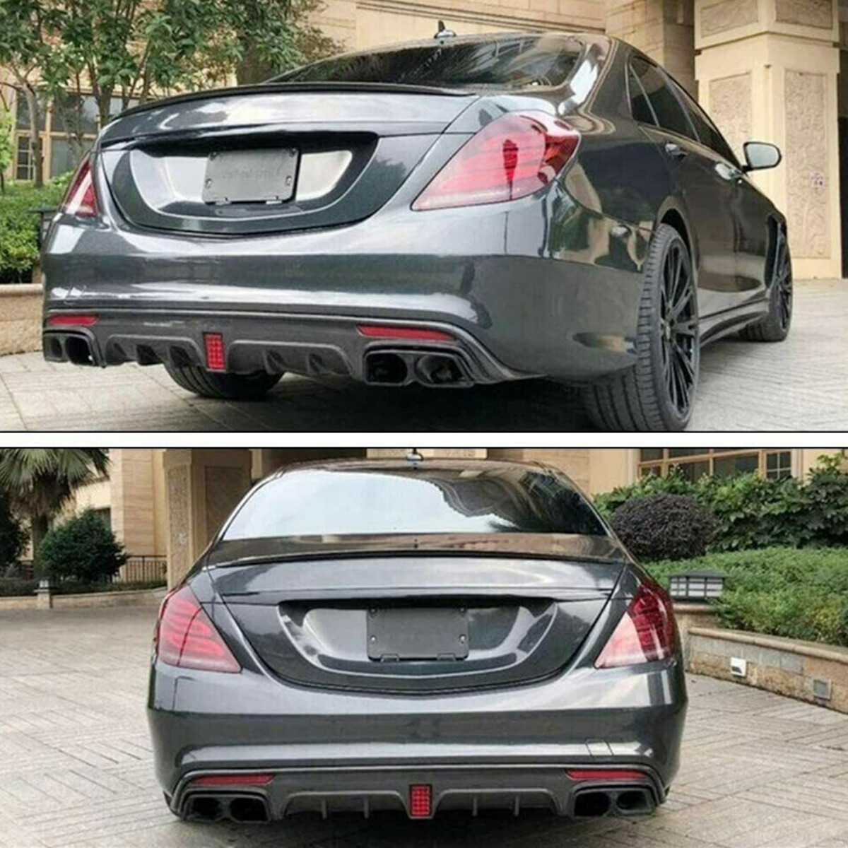 Gloss Black Rear Bumper Diffuser New For Mercedes Benz W222 S63 S65 ...