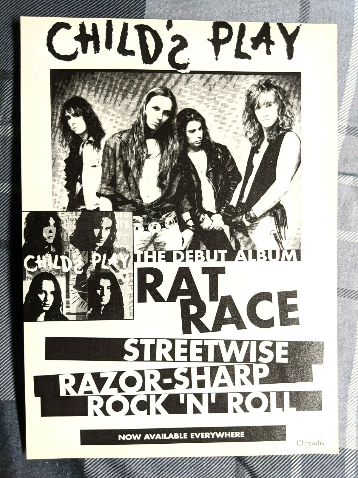 CHILD'S PLAY / BRIAN JACK / NICKY KAY 1990 RAT RACE LP / ALBUM MAGAZINE ...