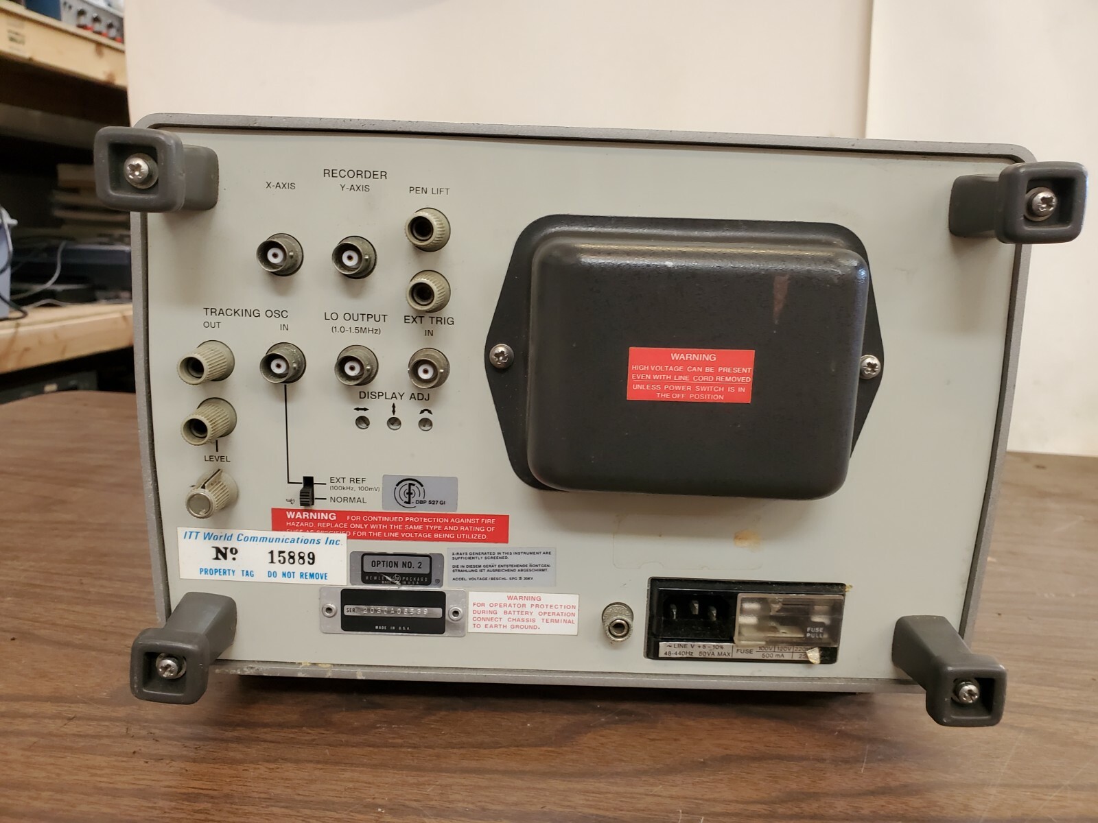 HP / Agilent / Keysight 3580A Audio Spectrum Analyzer 5Hz - 50kHz OPT 2 ...
