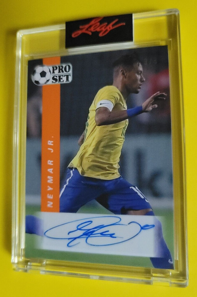 3/3 Neymar Jr Auto Autograph Brazil Santos Barcelona PSG Al Hilal Leaf ...