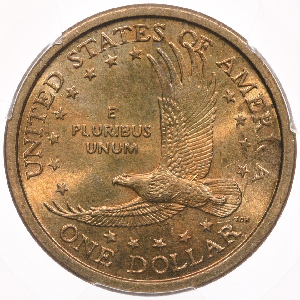 2000-P SAC$1 PCGS MS64 Wounded Eagle FS-901 Sacagawea Dollar Speared ...