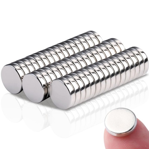 Neodymium Disc Small Magnets, 50Pack 9x2mm Silver Round, Strong ...