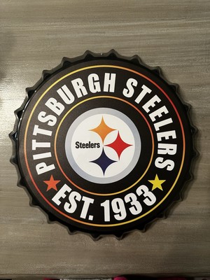 Pittsburgh Steelers Est. 1933 Metal Bottle Cap Sign 13" | eBay
