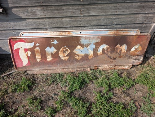 Old Metal Firestone Sign Vintage | eBay