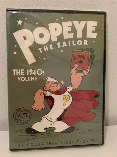 DVD THE 1940S VOLUME 1 POPEYE THE SAILOR 14 COLOR THEATRICAL SHORTS ...