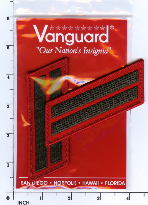 USMC FEMALE 2 Bars HASH MARKS green/rd Service Stripes PATCH pr Marines ...