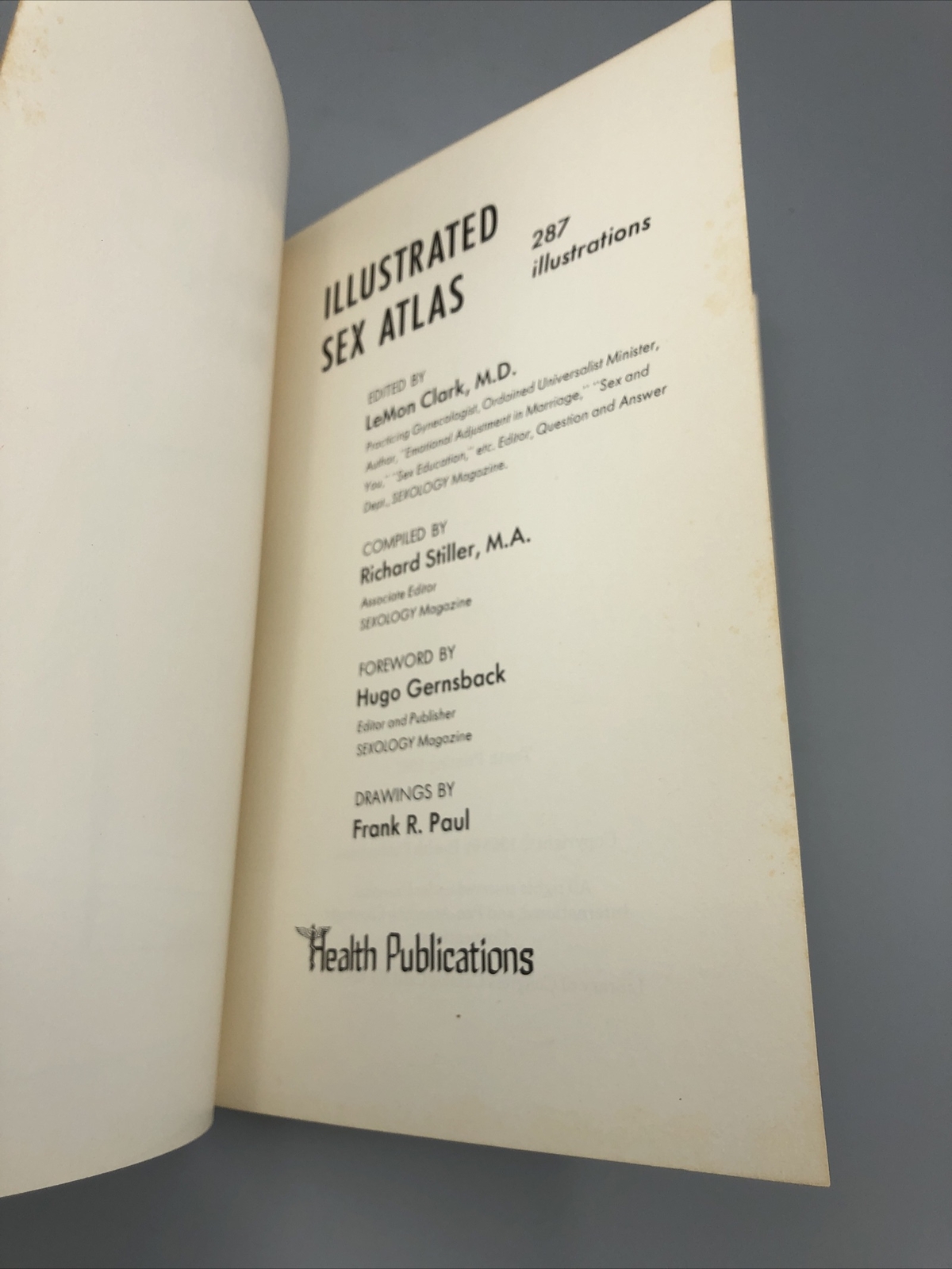 Illustrated Sex Atlas Edited By Lemon Clark Md Health Publications 1967
