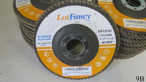 Lot of 17 Aluminum Flap Discs 4-1/2" x 7/8" 40 Grit 13300 Max RPM 80 m ...