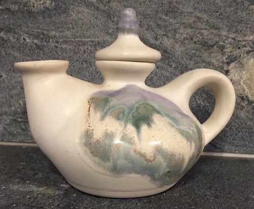 Art Studio personal size Vintage Teapot Matte Drip Lava Glazed Folk ...
